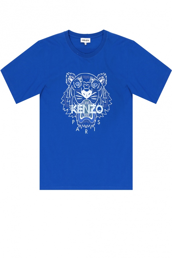 SchaferandweinerShops Albania two tone short sleeved T shirt Bianco shirt with logo Kenzo T